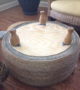Turn an Old Tire into a Modern Ottoman – DIY Scoop