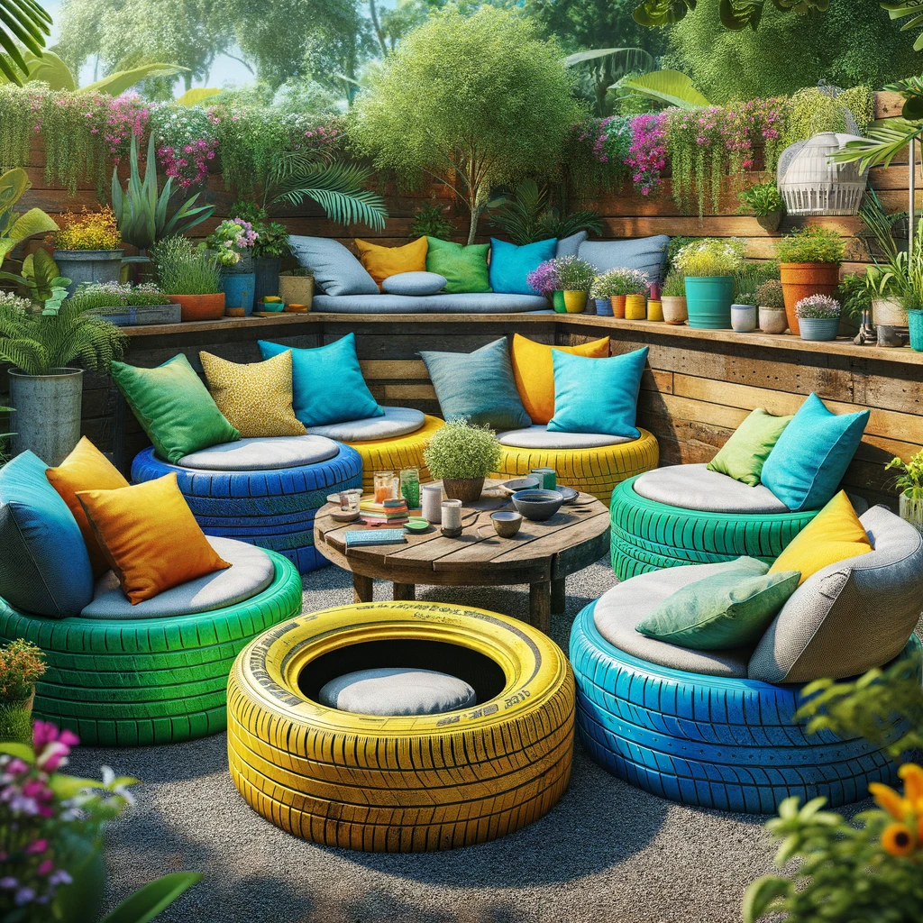 DIY Tire Seating: Transforming Discarded Tires into Functional ...