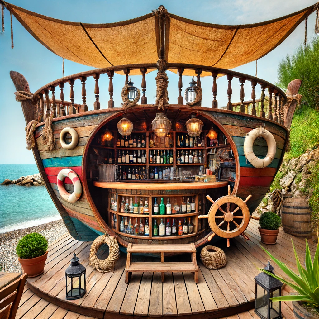 Transform a Vintage Boat Hull into a Nautical-Themed Outdoor Bar ...
